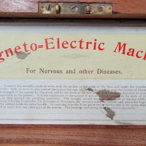 Antique Magneto Device / Magneto Electric Machine for Nervous and Other ...