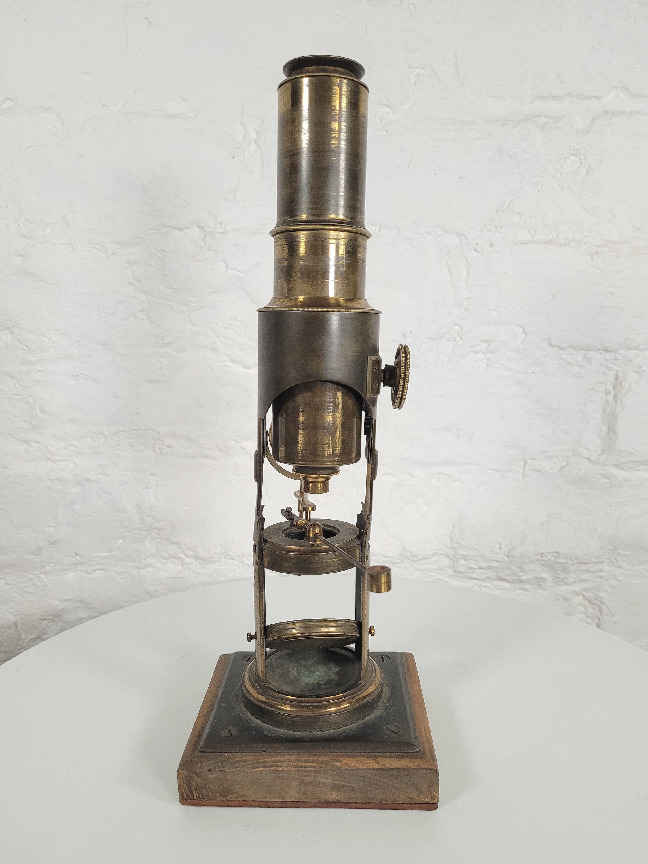 Antique Decorative Brass Drum Microscope / Decorative Georgian - Etsy
