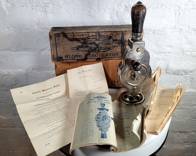 Antique Dr Macaura’s Blood Circulator With Original Instructions and Correspondence / Pulsocon ...