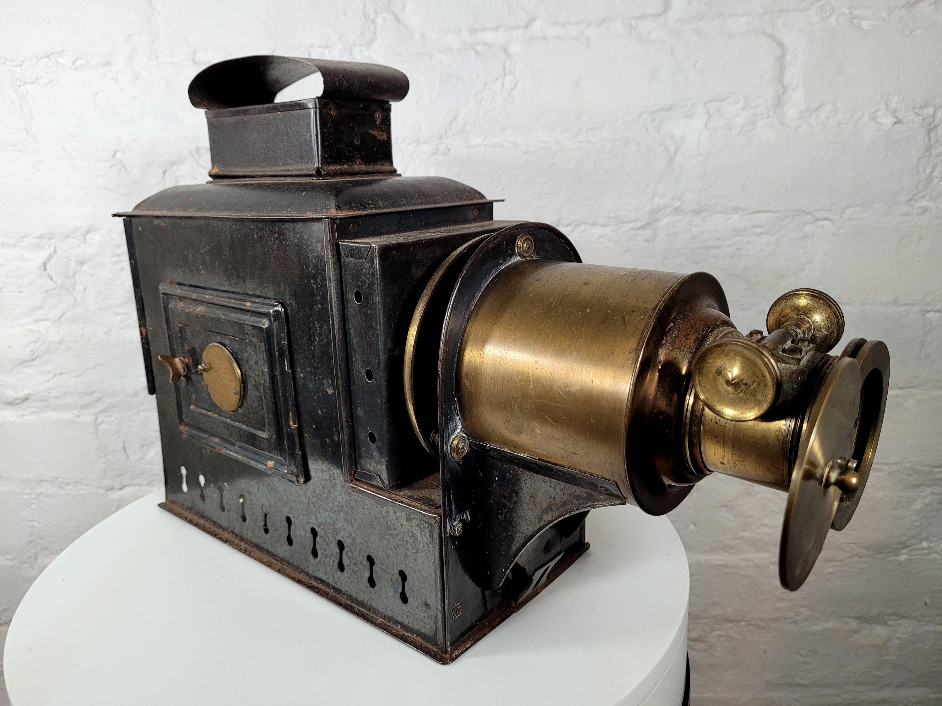Victorian Magic Lantern in Original Wooden Case Antique Pamphengos Magic Lantern Antique Projector Etsy UK