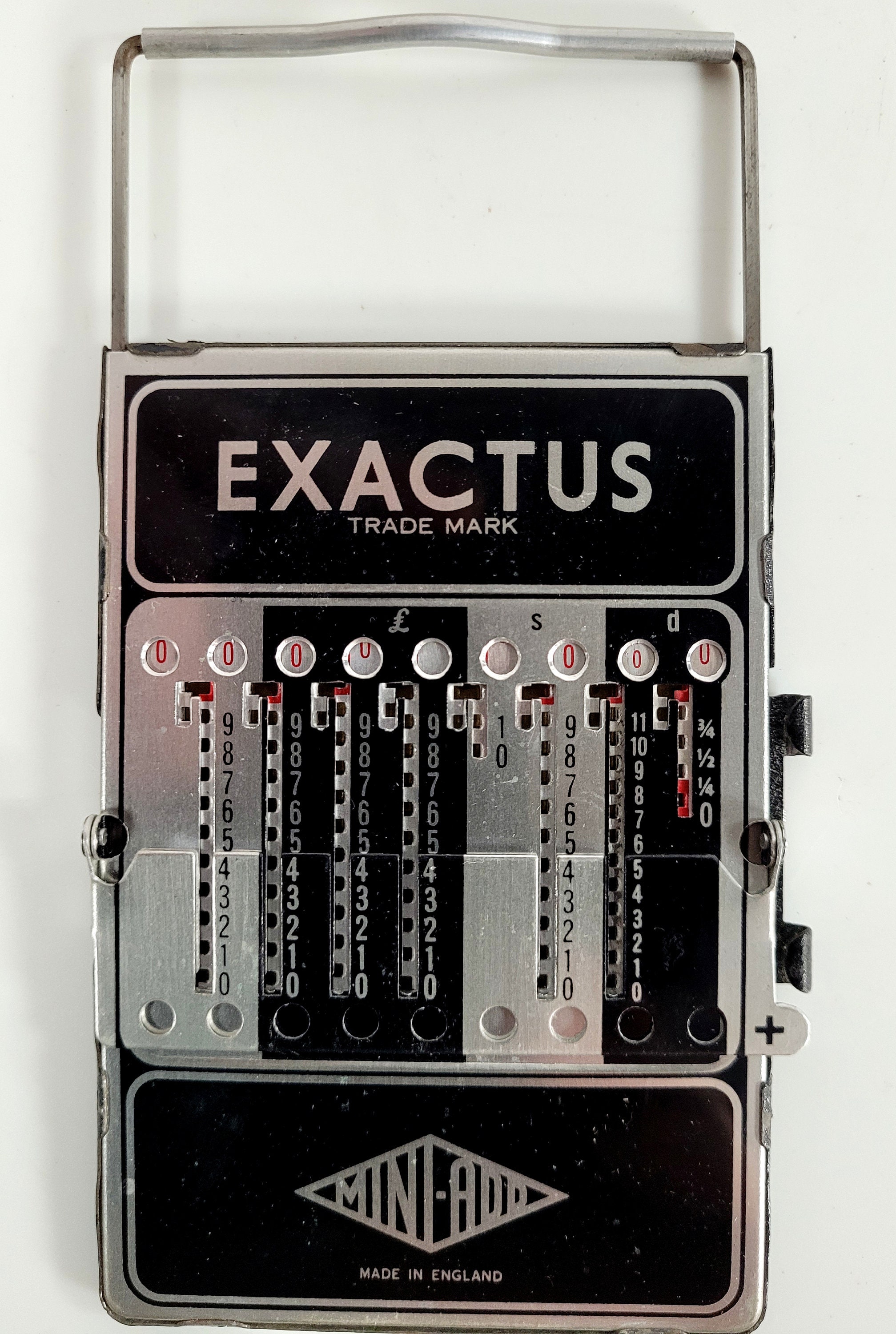 Vintage Exactus Pocket Adding Machine With Stylus, Pouch and Original ...
