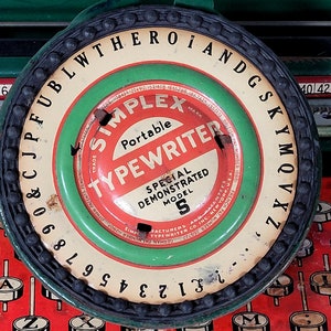 Antique Simplex Model A Typewriter in Original Box / Toy Typewriter ...