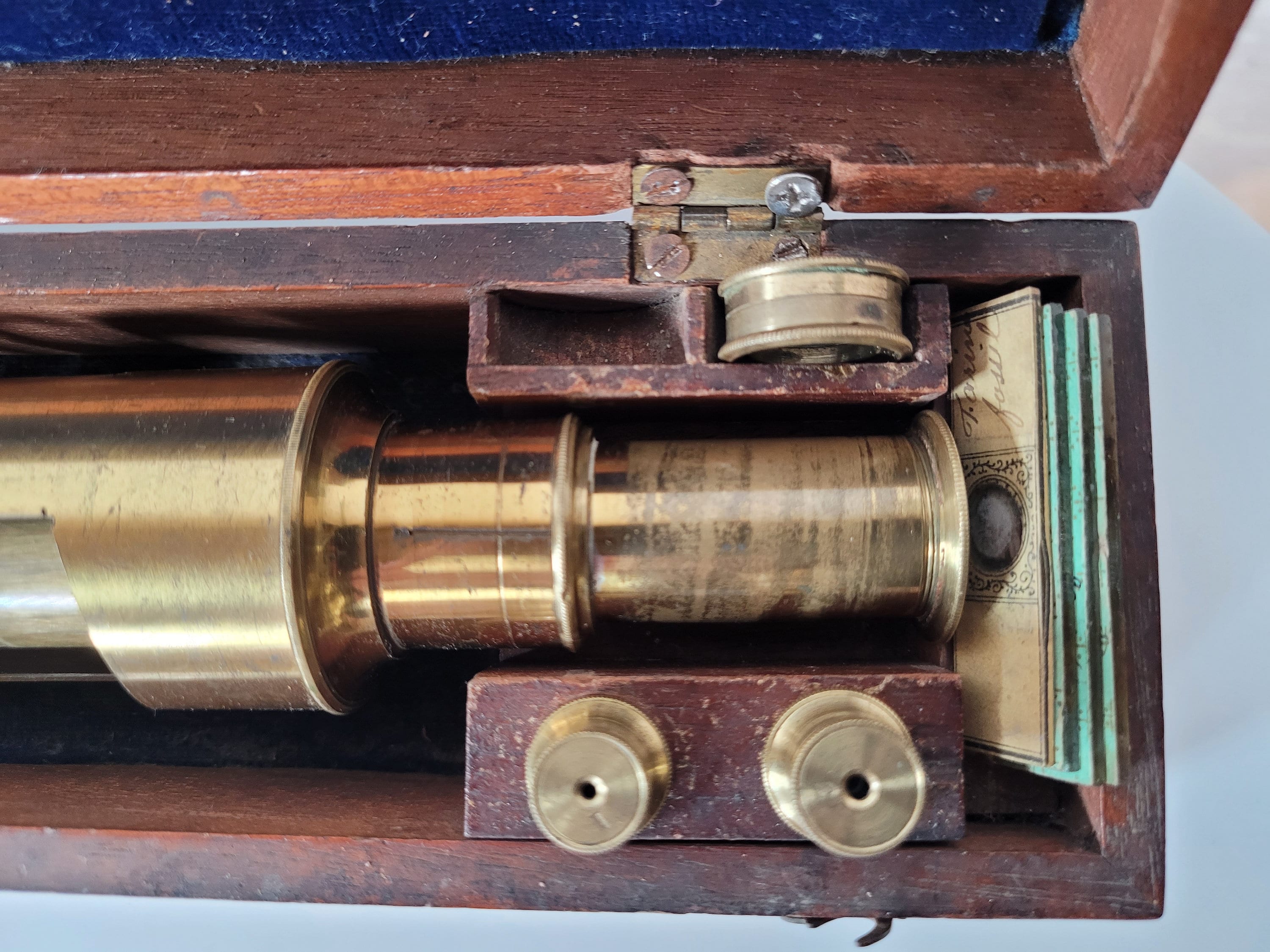 Antique Barrel Microscope With Accessories in Box - Etsy