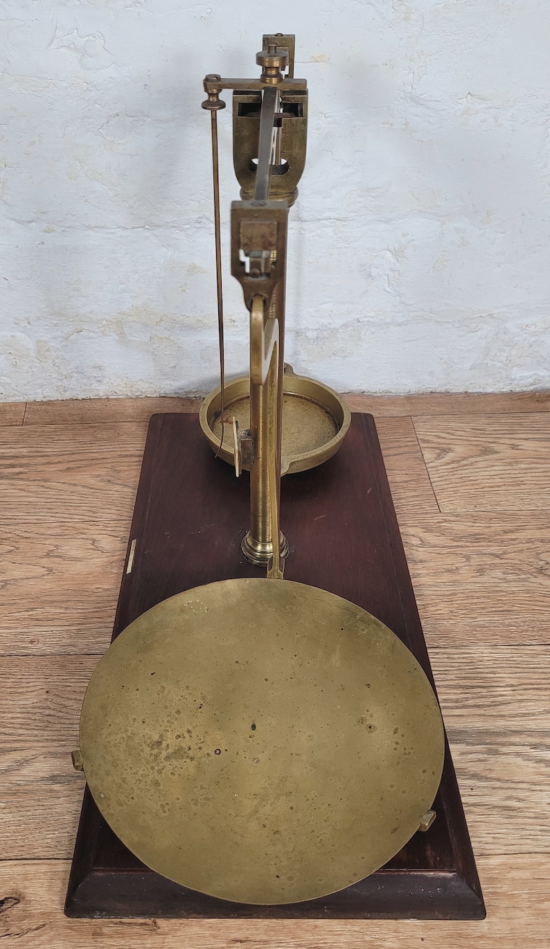 Antique Dakin Bros. Brass Chemist's Scales / Large Antique Scales ...