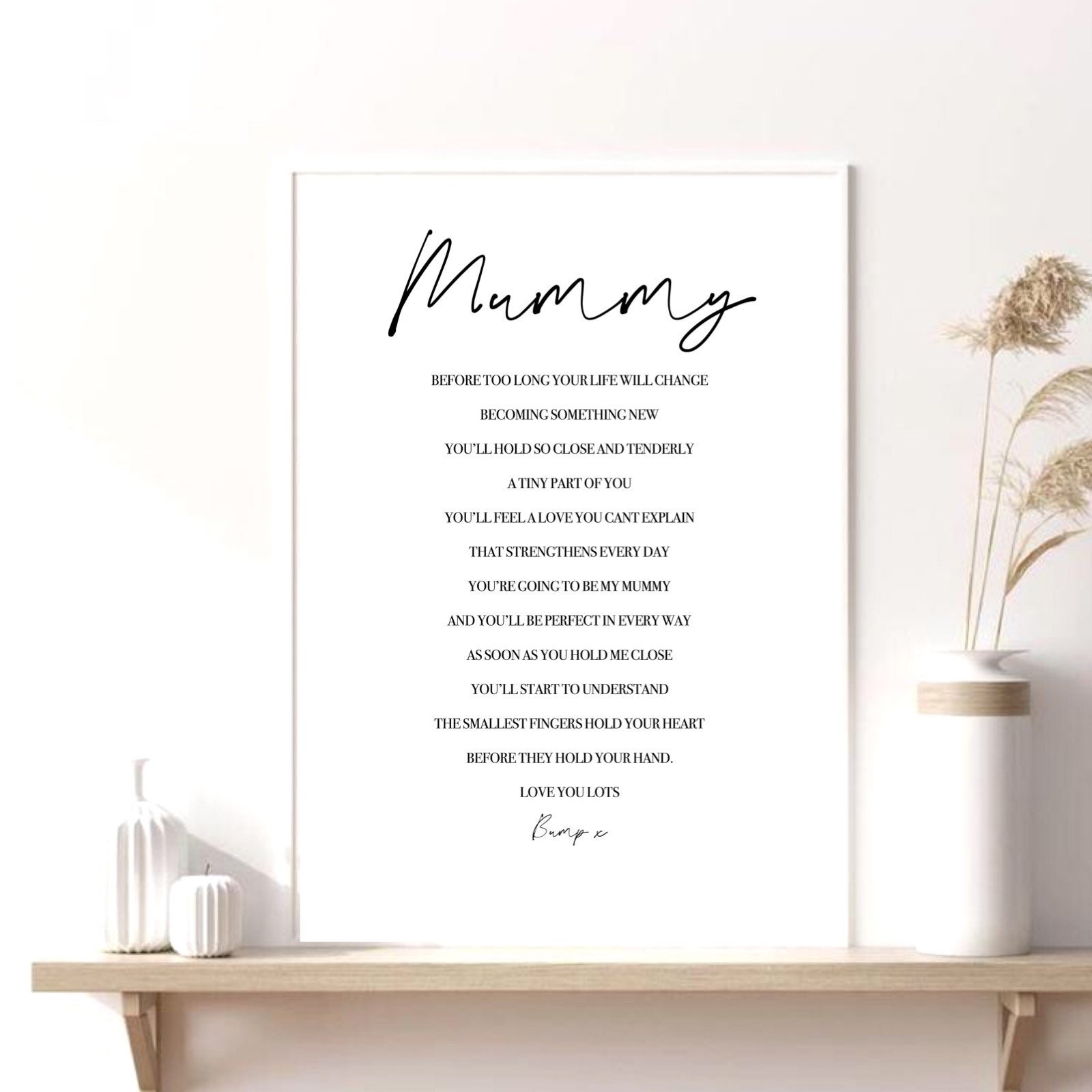 Mummy To Be Poem From Bump New Mum T Pregnancy Etsy