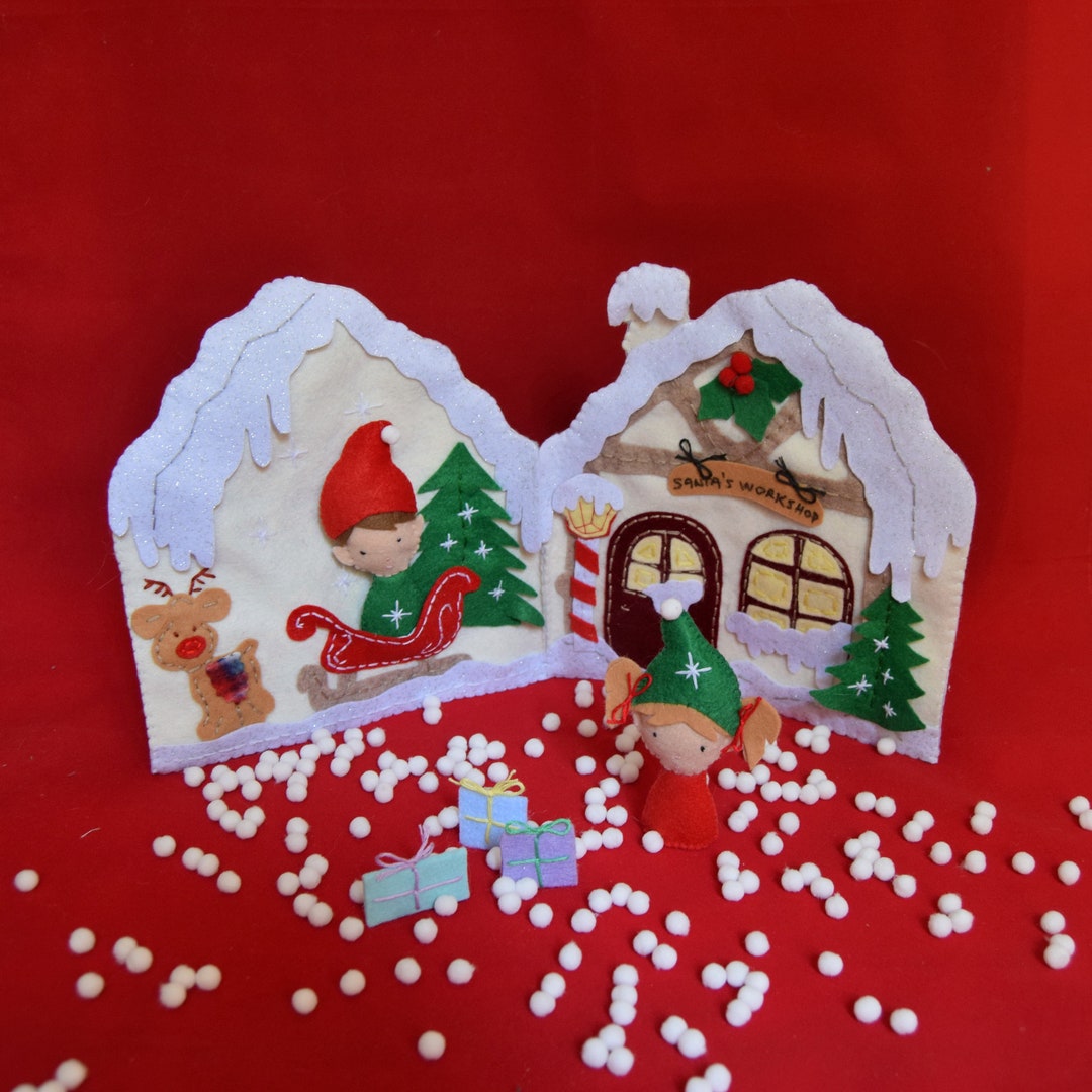 Quiet Book Santa's Workshop/felt Quiet Book Santa's Workshop/activity ...