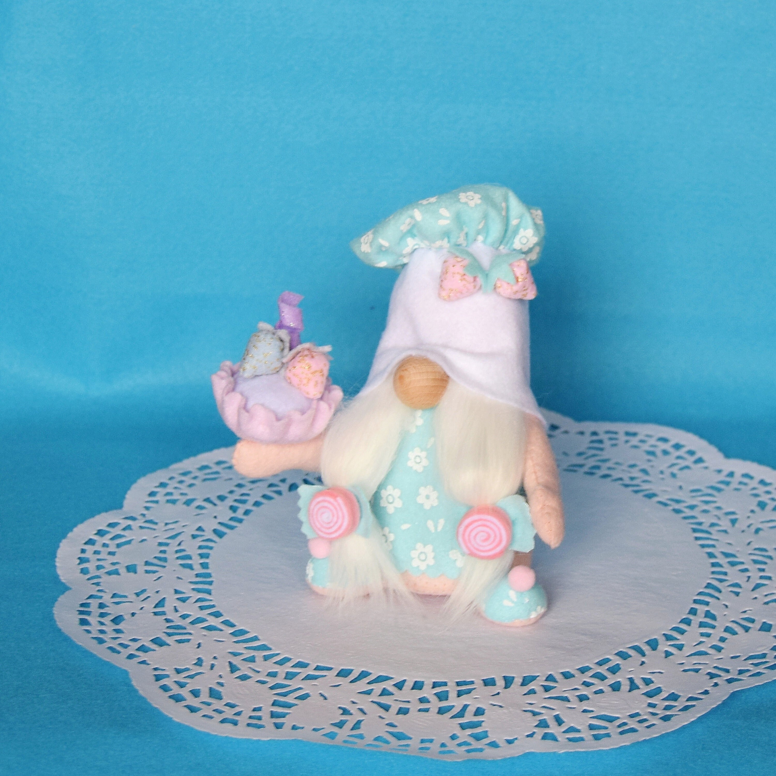 Gnome Cake Chef PDF Pattern/pdf Pattern and Tutorial Sewing Felt Gnome ...