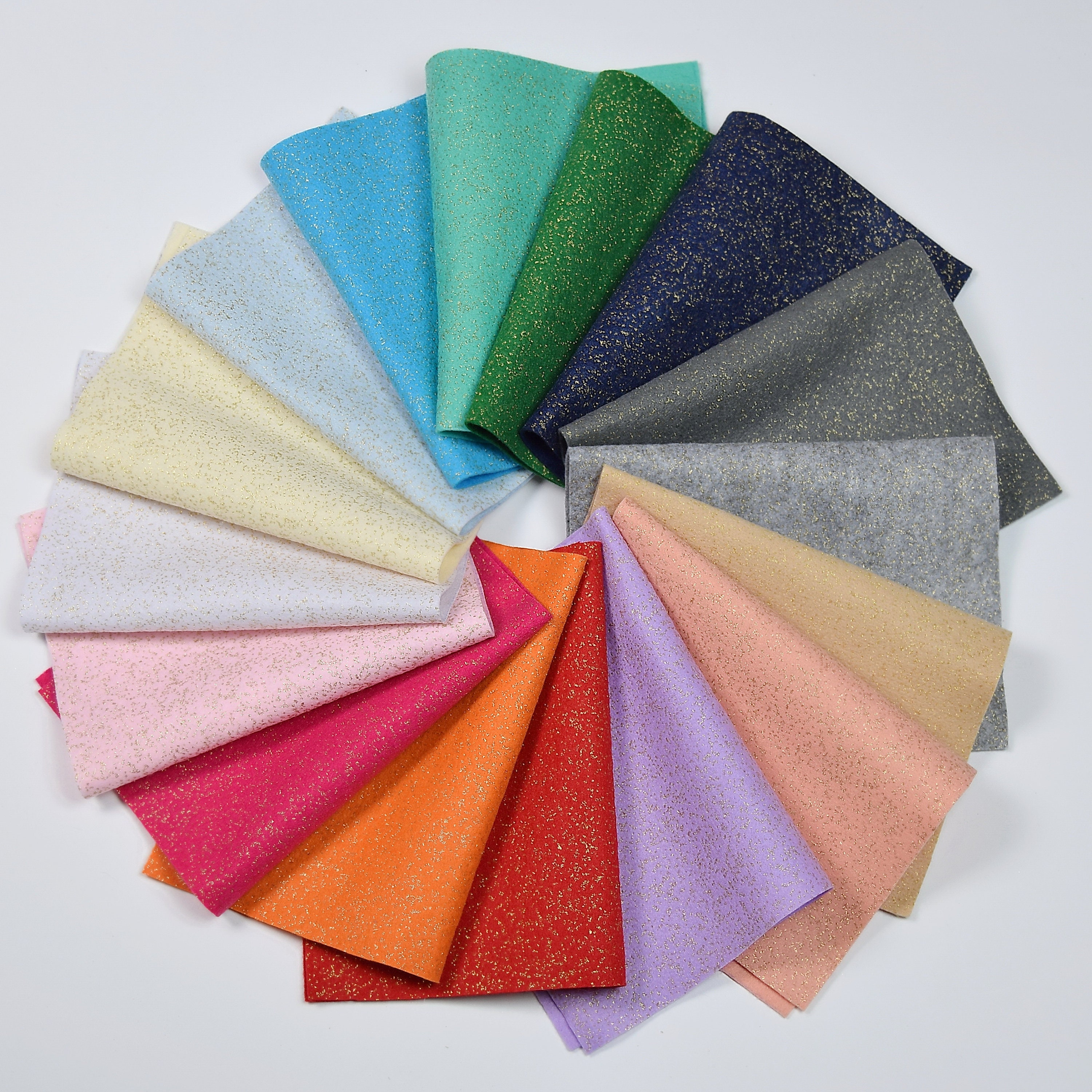 Gold Glittered Felt Sheets/synthetic Italian Felt/gold Glittered Soft ...