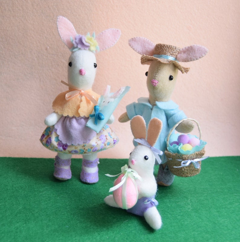 Easter Bunnies Pdf Pattern and Tutorial/easter Bunnies - Etsy