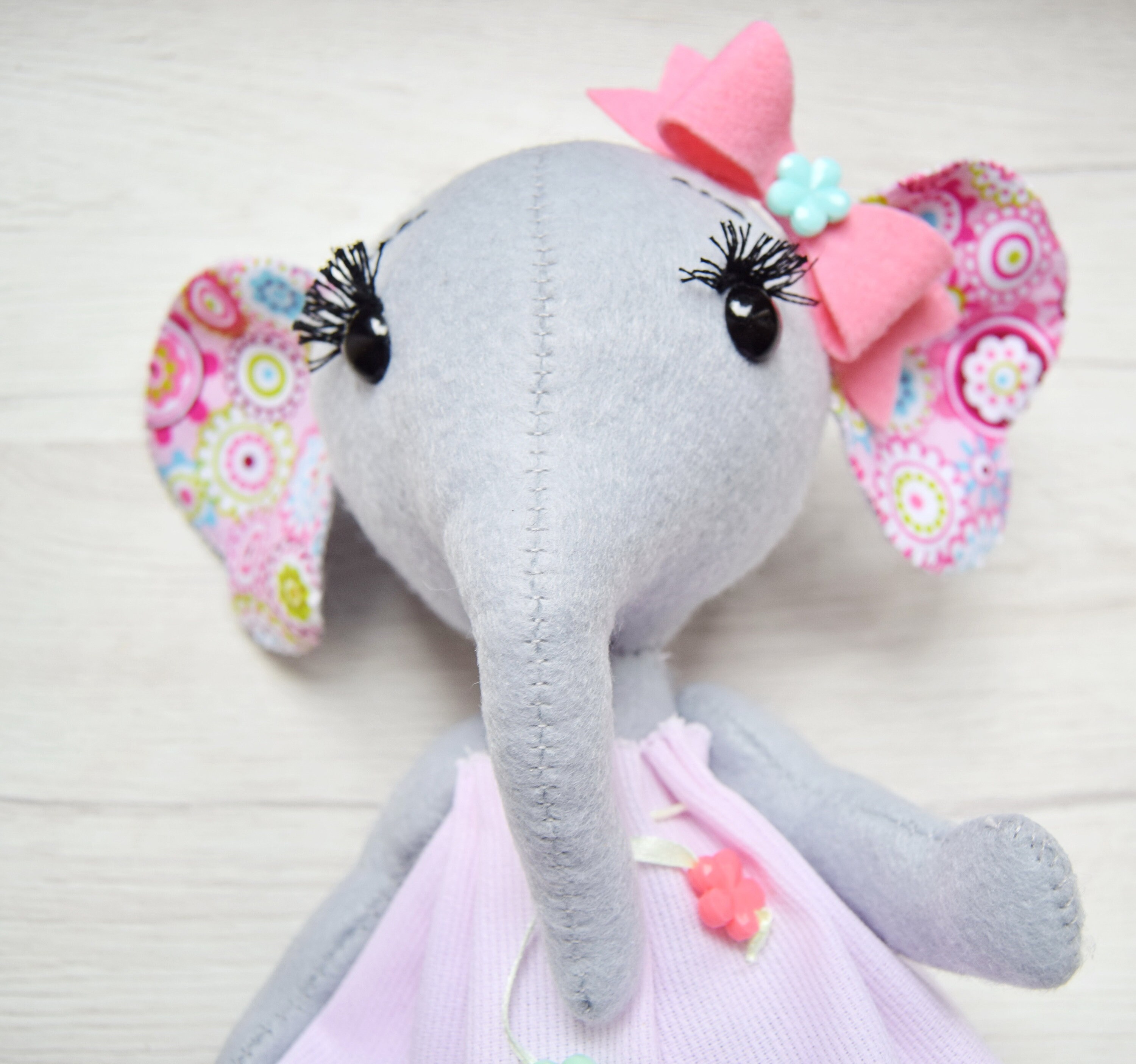 Elephant Doll Pdf /felt Elephant Doll Tutorial/felt Doll Diy/pdf ...