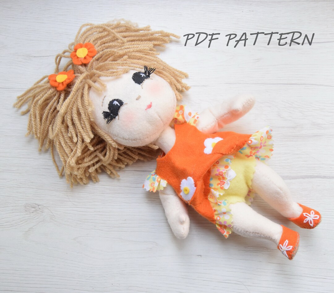 Cloth Doll Pdf /felt Doll Tutorial/felt Doll Diy/pdf Pattern - Etsy