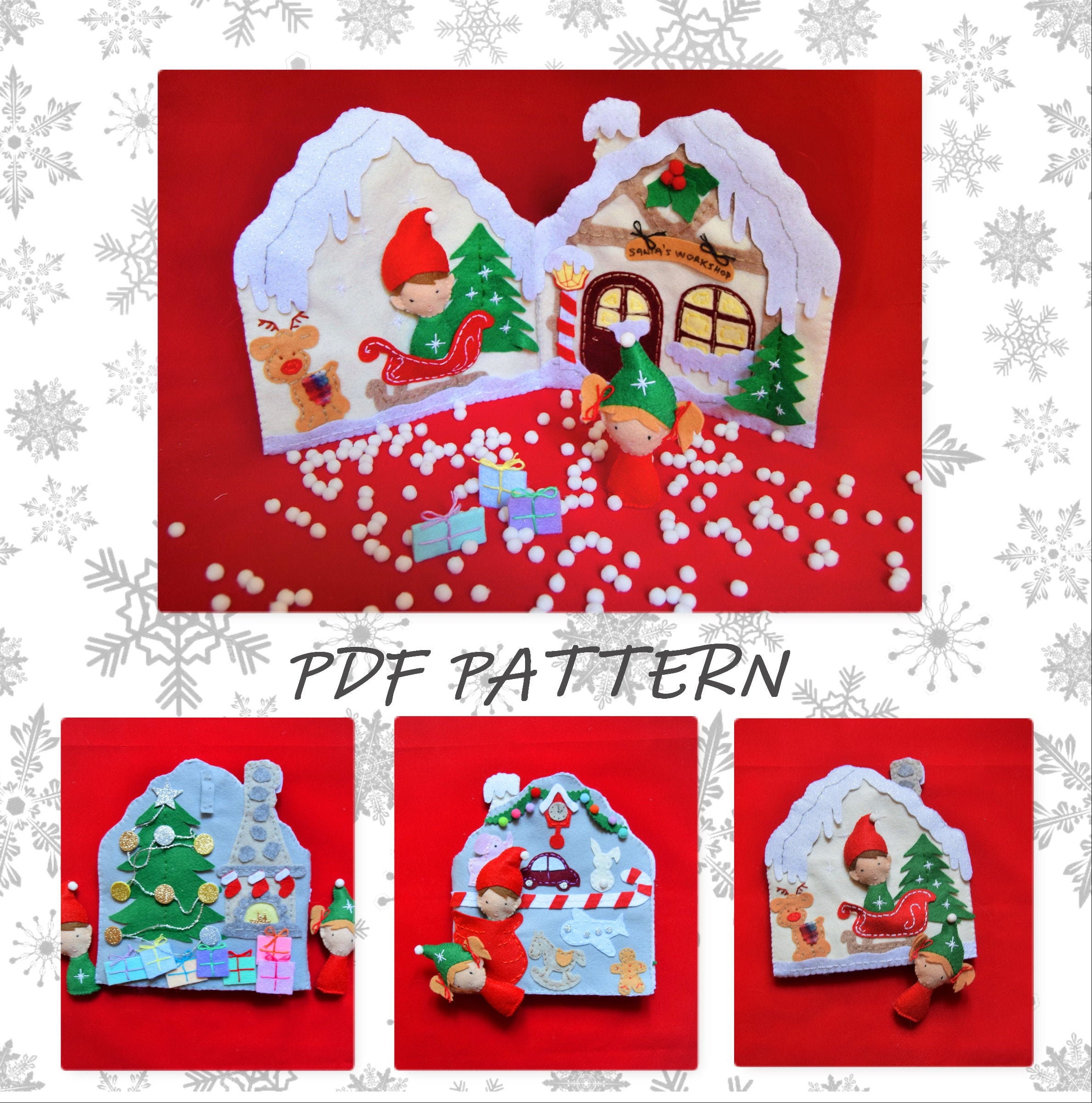 Quiet Book Santa's Workshop Pdf/felt Quiet Book Santa's Workshop ...