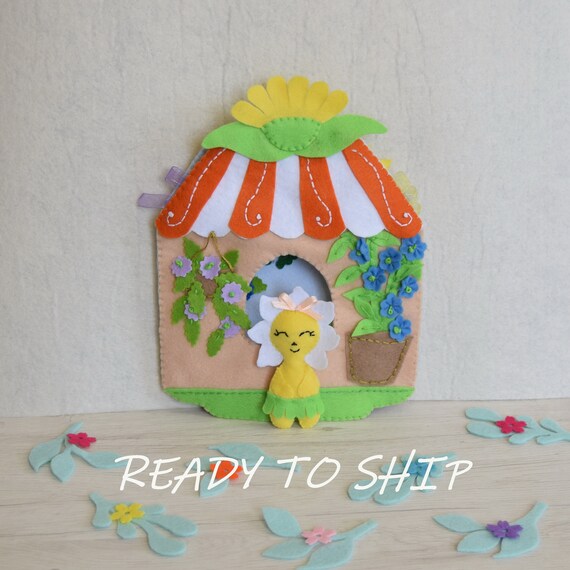 Soft Book Activity Flower Shop/quiet Book Sewn Felt/flowers | Etsy