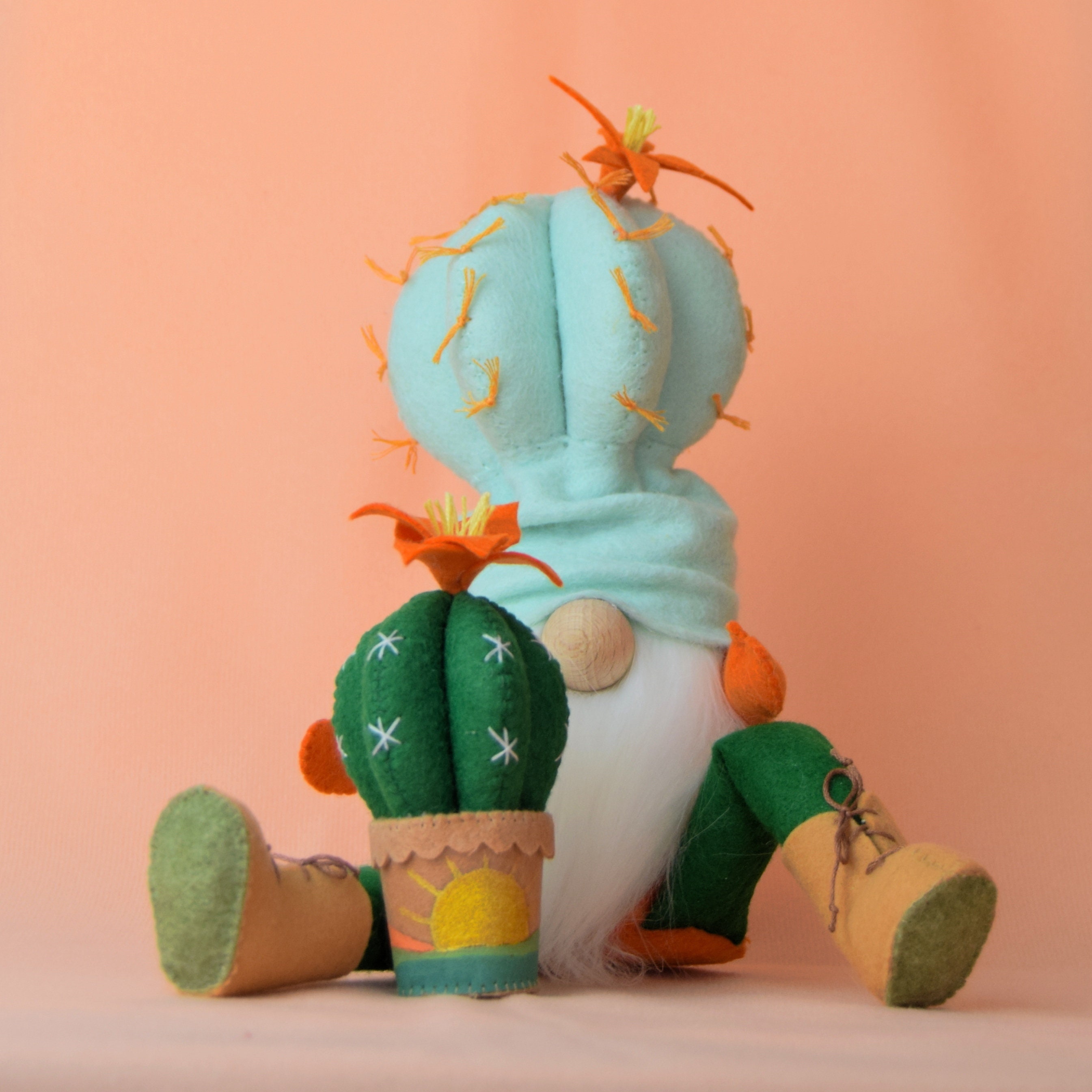Cactus Gnome Pdf Pattern/sewing Cactus Gnome Pdf/sewing Felt Gnome Pdf ...
