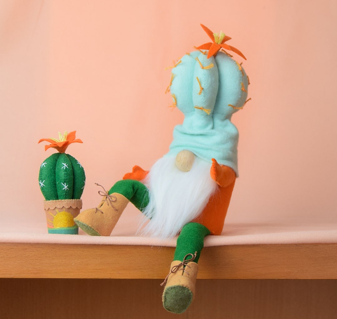 Cactus Gnome Pdf Pattern/sewing Cactus Gnome Pdf/sewing Felt Gnome Pdf ...