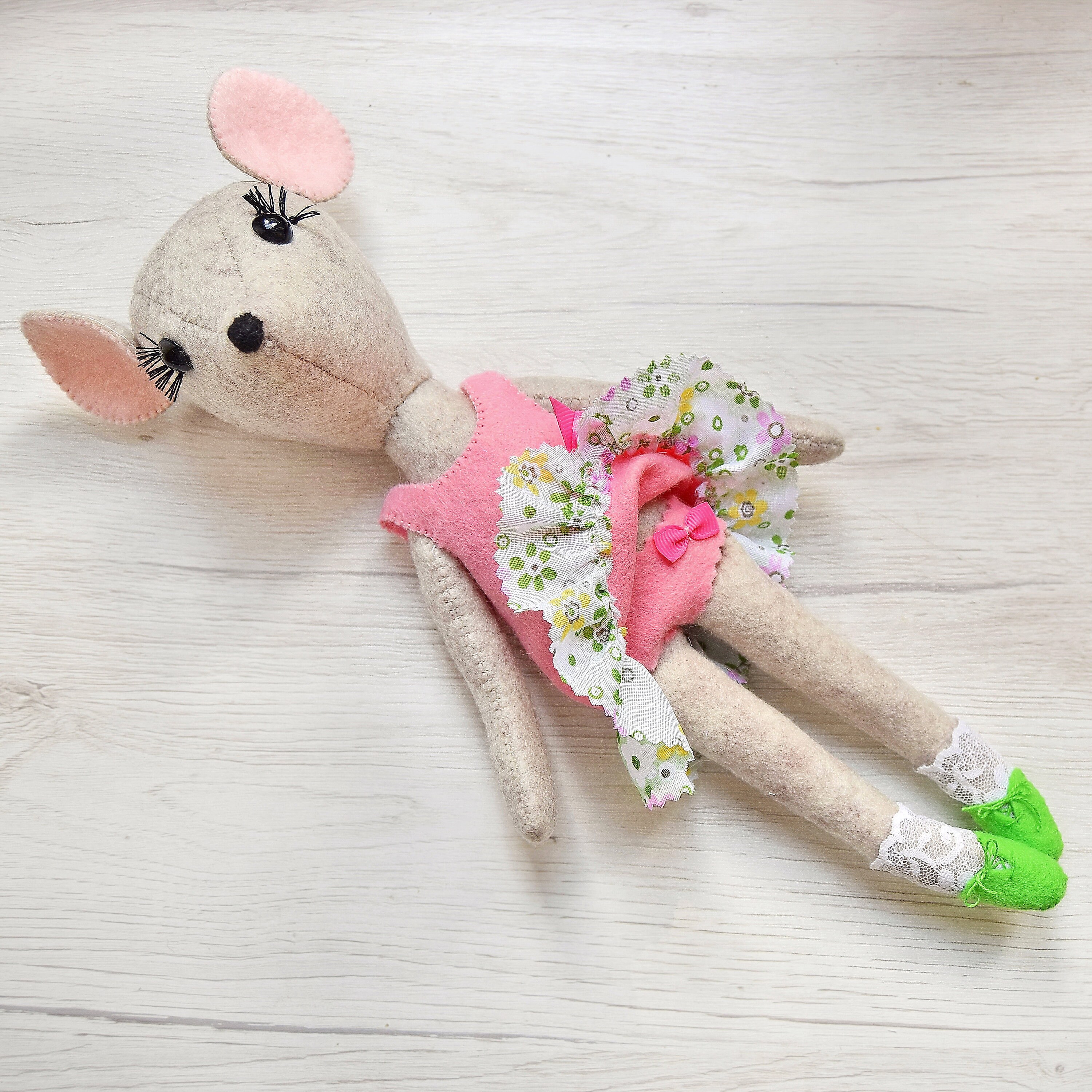 Mouse Felt Doll/pdf Tutorial Mouse Doll Sewn/softie Mouse Doll - Etsy
