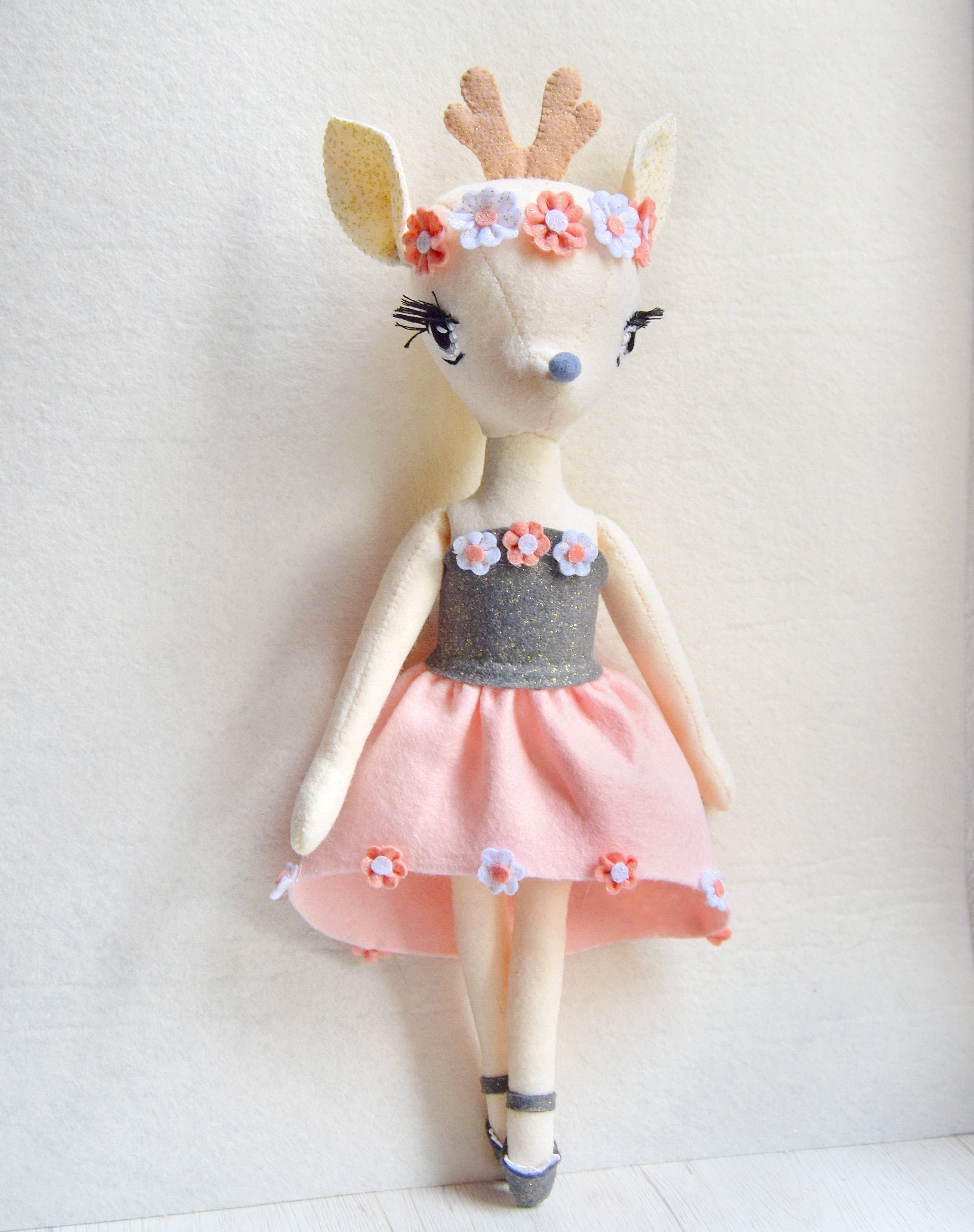 Kit Felt Fawn Doll/rag Doll Deer 16/kit Rag Doll Fawn - Etsy