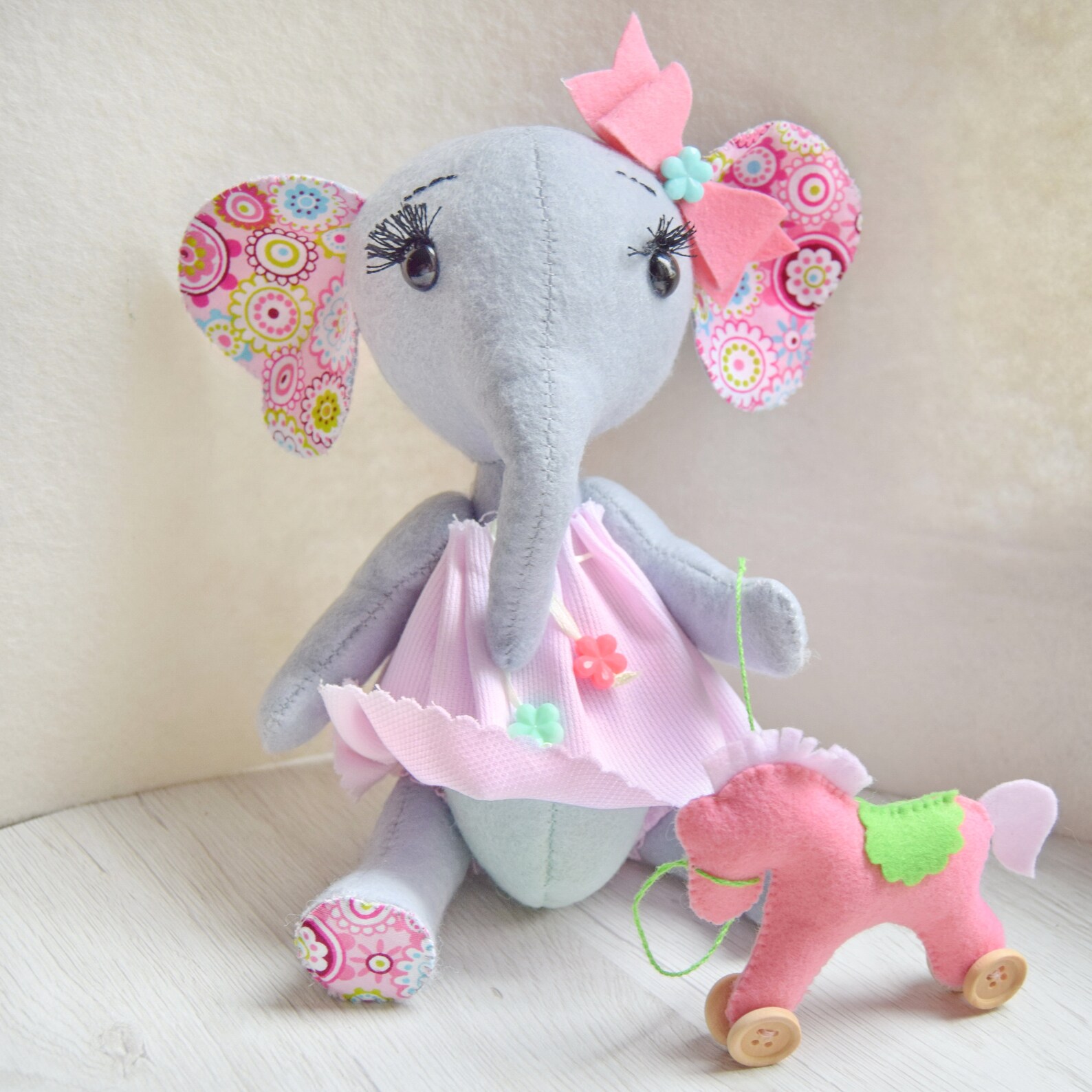 Elephant Doll Pdf /felt Elephant Doll Tutorial/felt Doll Diy/pdf ...