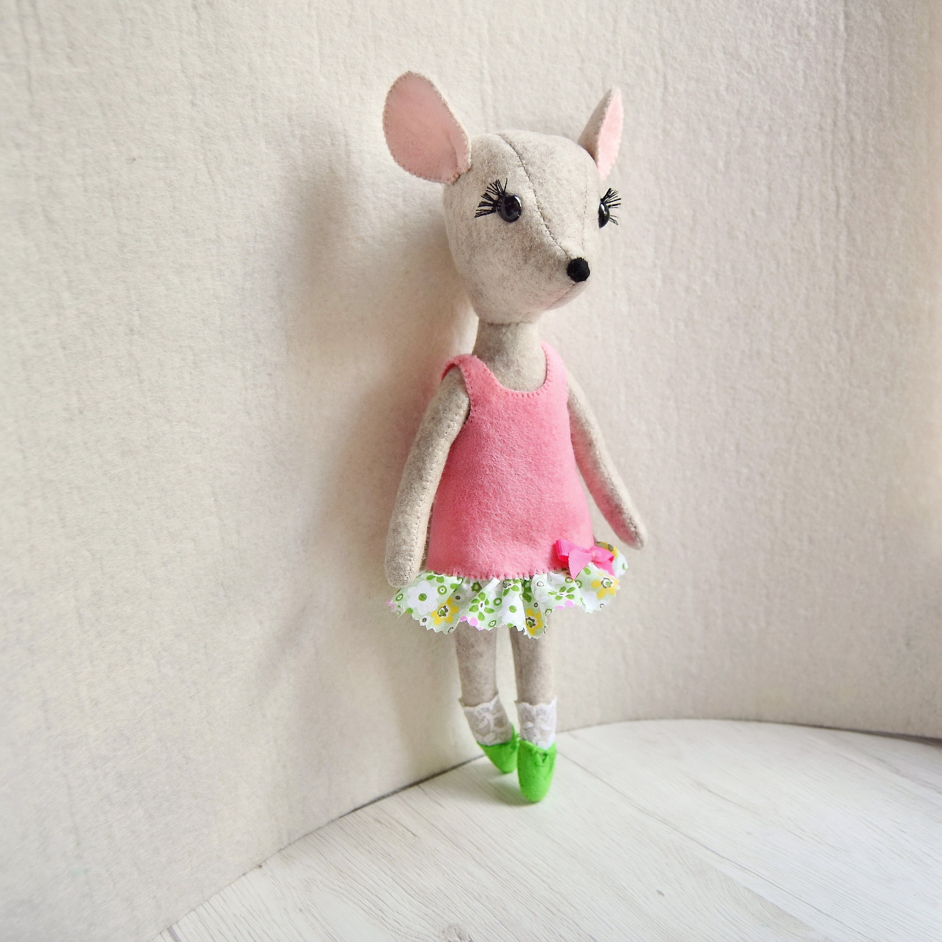 Mouse Felt Doll/pdf Tutorial Mouse Doll Sewn/softie Mouse Doll - Etsy