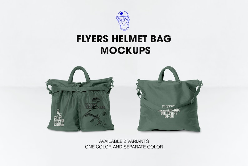 Vintage Retro Flyers Helmet Bag Military Mockups - Etsy