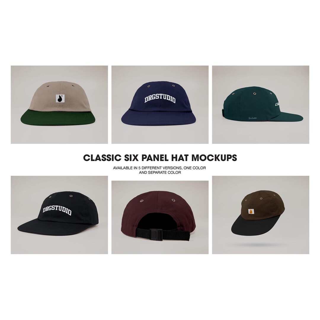 Classic Six Panel Hat Mockups - Etsy