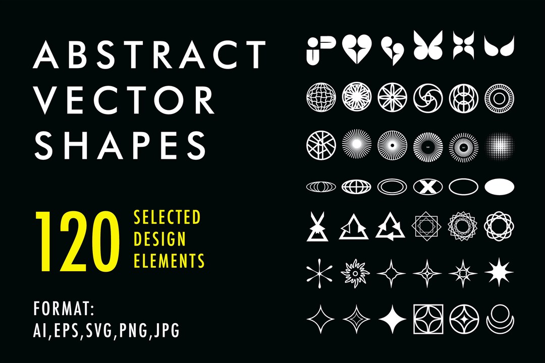 Abstract Vector Shapes Icon - Etsy