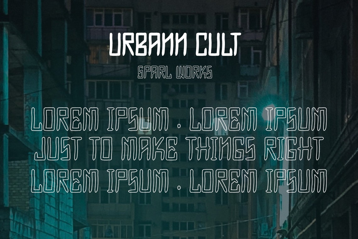 Urbann Cult Font - Etsy