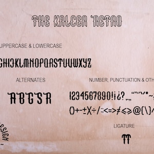 The Kalcer Retro Font-vintage Font Motorcycle - Etsy