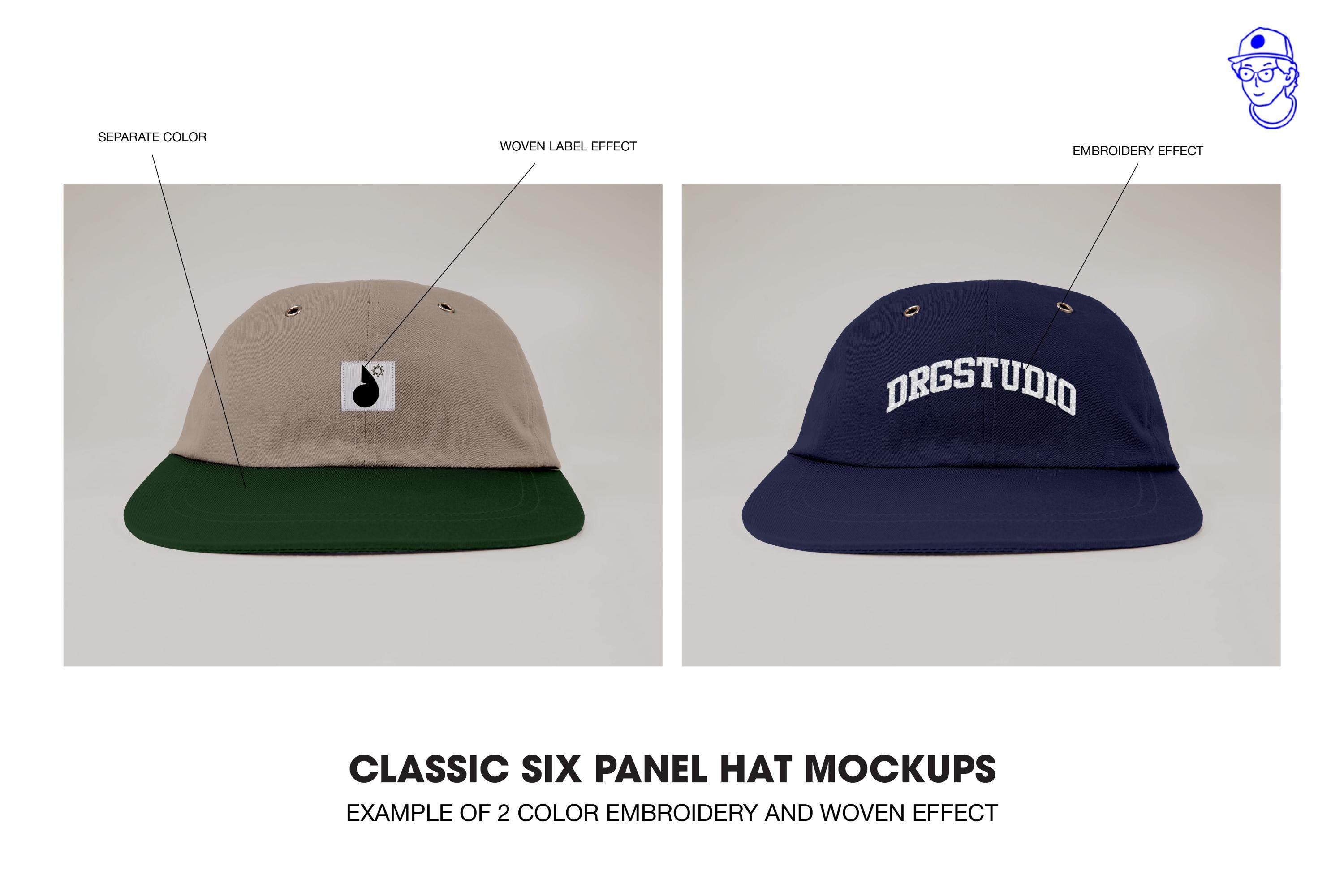 Classic Six Panel Hat Mockups - Etsy
