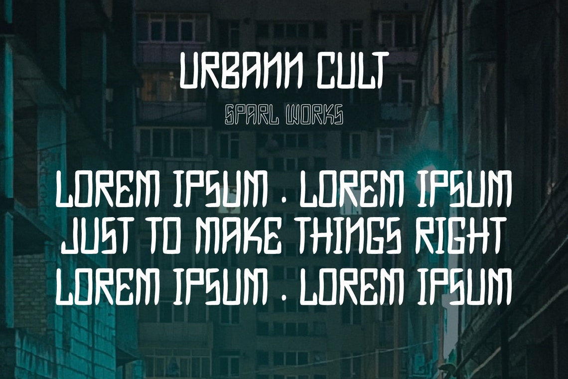 Urbann Cult Font - Etsy