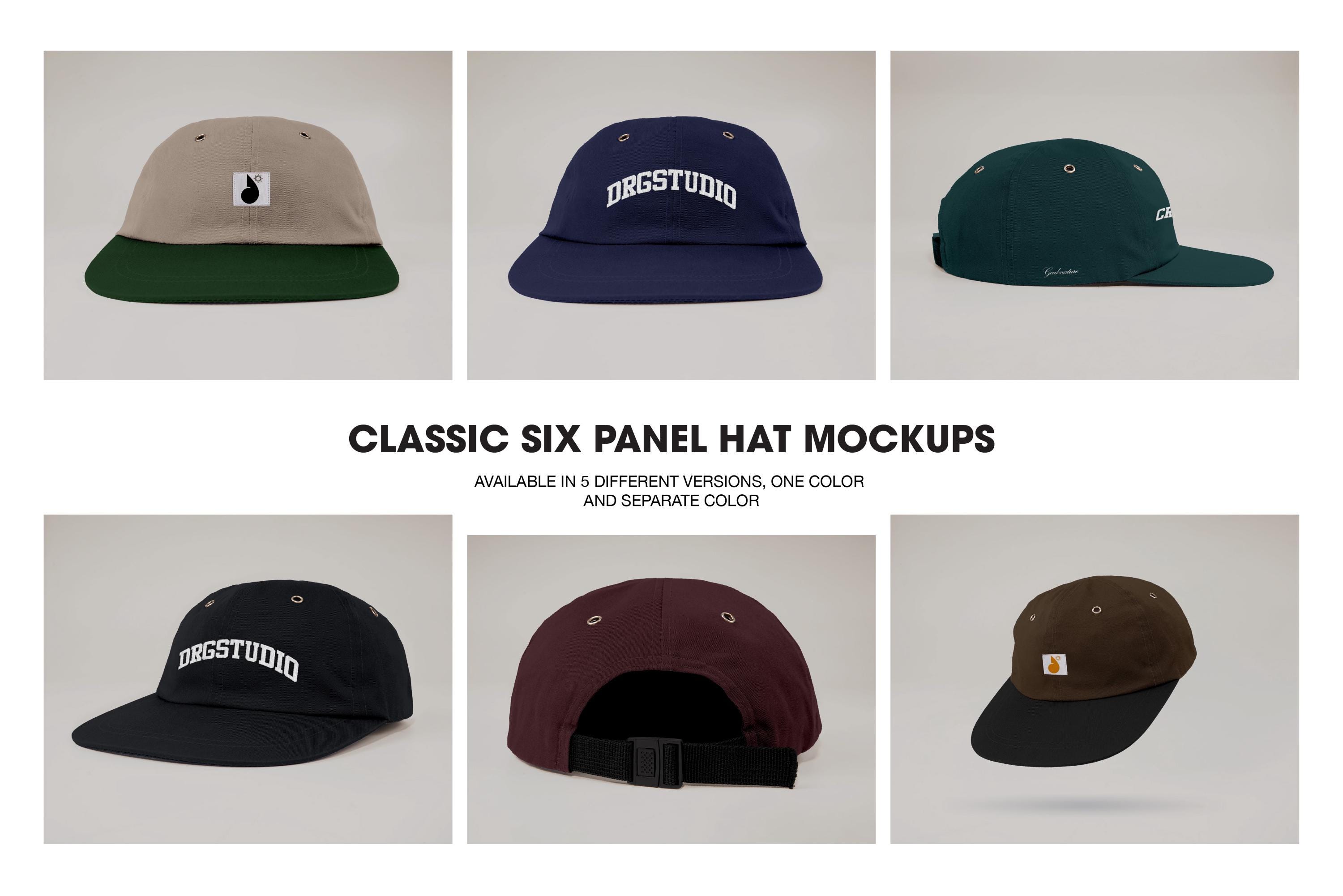 Classic Six Panel Hat Mockups - Etsy