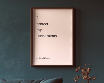 Six of Crows Printable Poster Book Quote Poster - Etsy