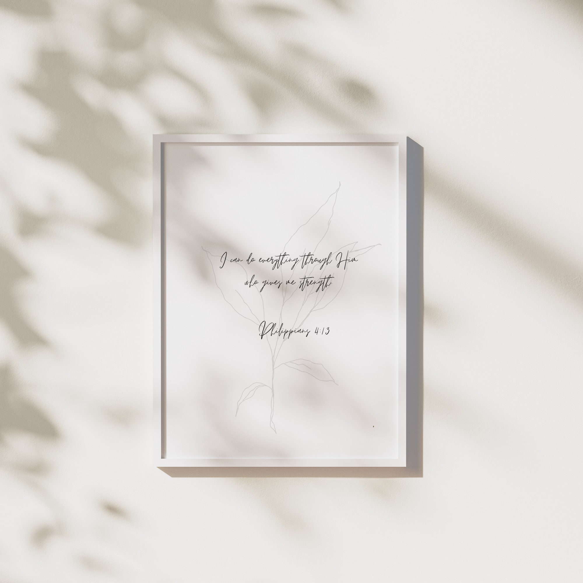 Scripture Wall Art Philippians 4:13 Bible Verse Encouraging Wall Art ...