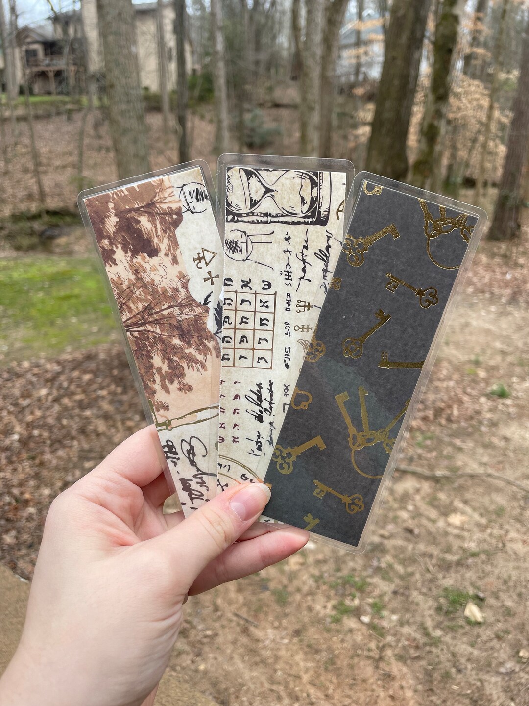 Fantasy Bookmarks Steampunk Library Mystery Shimmery Gold One of A Kind ...