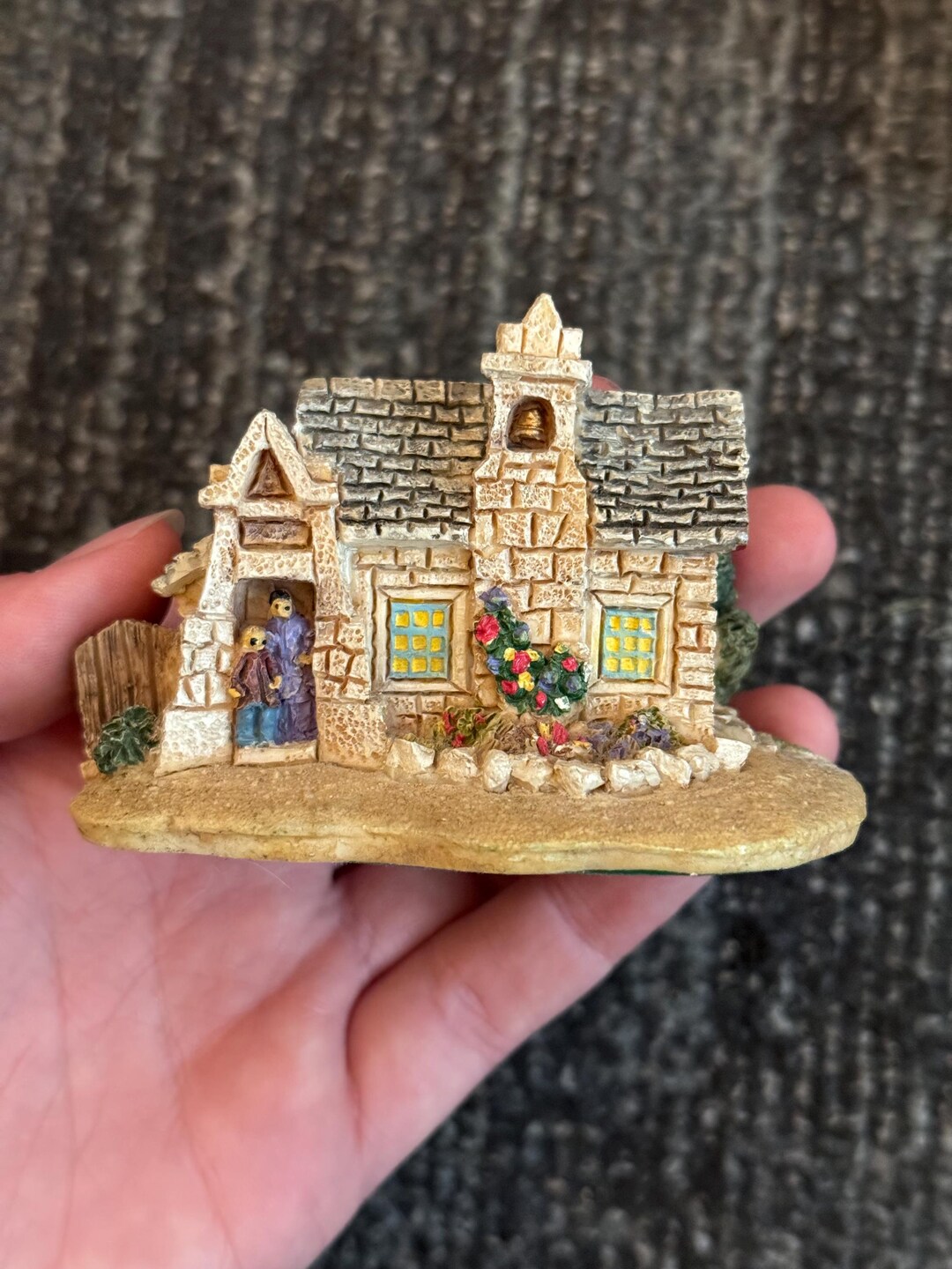Miniature House and Family, Farmhouse, Cottagecore, Fairy Garden, David ...