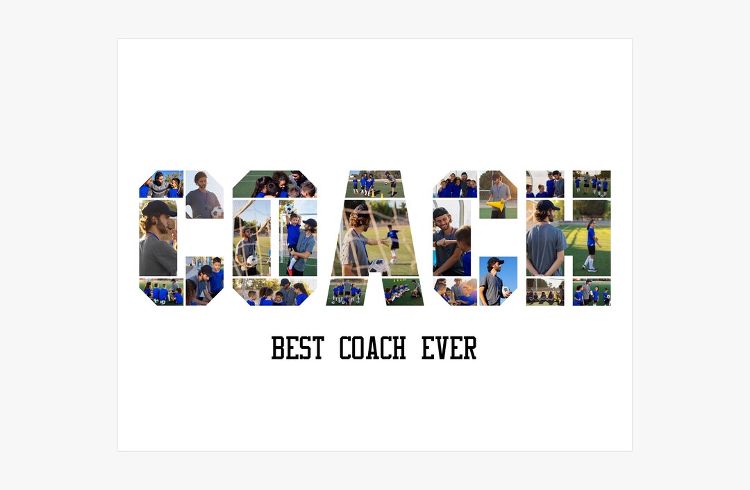 Coach Photo Collage Canva, Coach Collage, Coach Template, Gift for ...