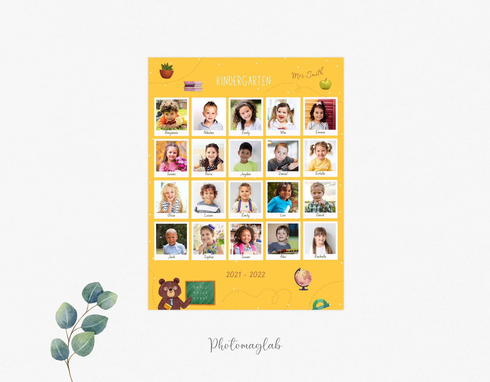 Custom Kindergarten Class Photo Collage School Photo - Etsy