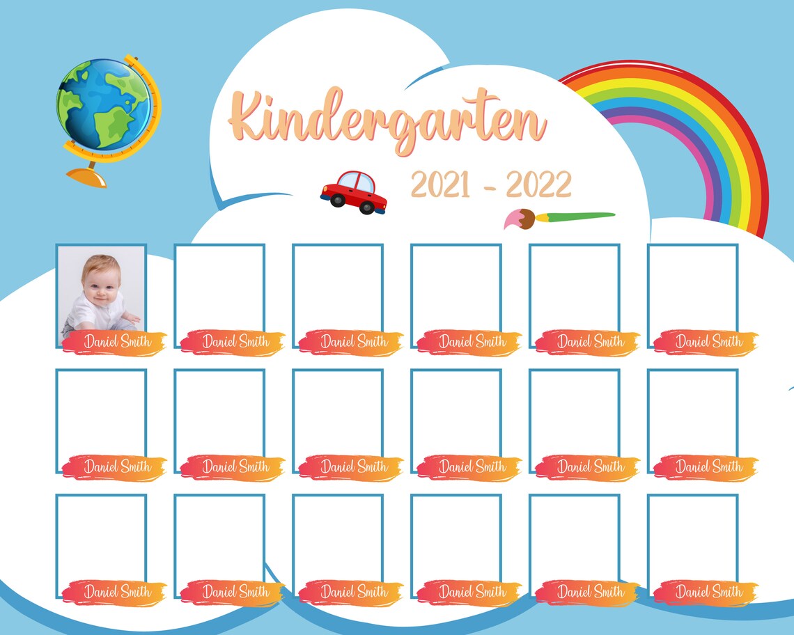 Instant Download Template Kindergarten Photo Kindergarten - Etsy