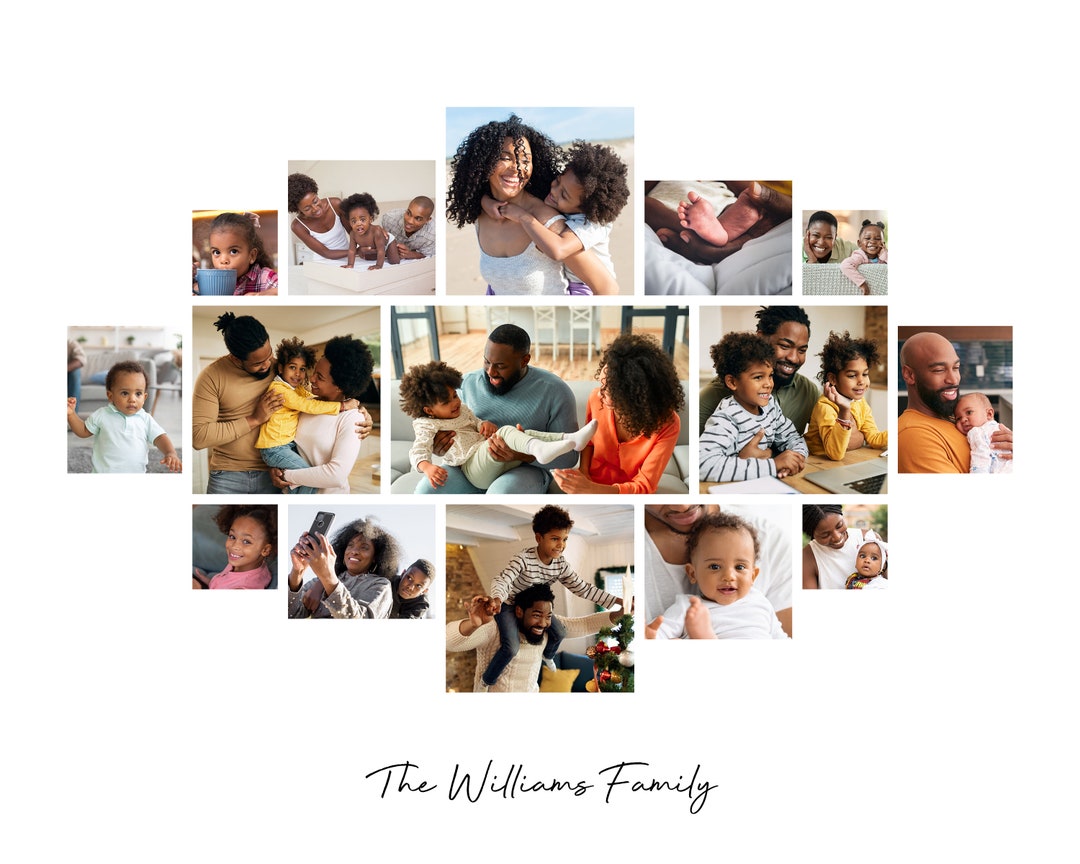 Family Photo Collage, Family Collage, Family Photo Template, Photo ...