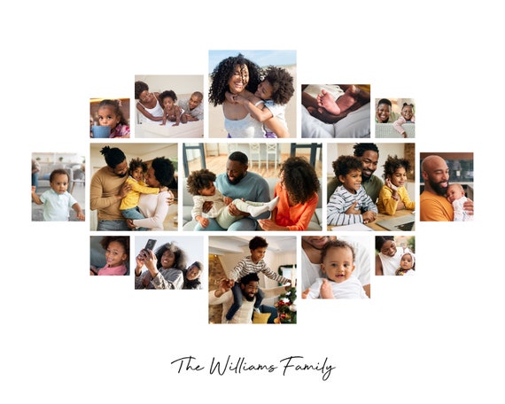 Family Photo Collage Family Collage Family Photo Template - Etsy