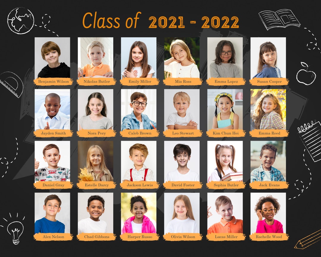 Instant Download Template School Class Photo School Photo - Etsy Canada