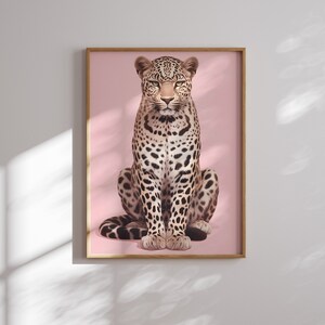 Leopard Art Print, Pink Wall Art, Leopard Print, Art Print - Etsy