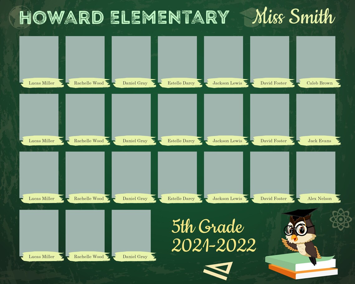 Instant Download Template School Class Photo School Photo - Etsy