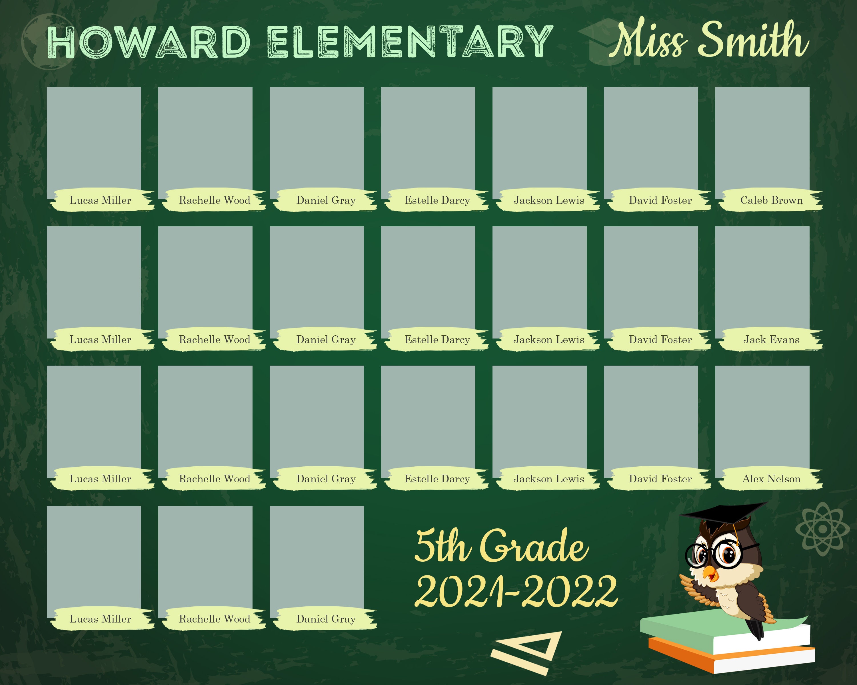 Instant Download Template School Class Photo School Photo - Etsy