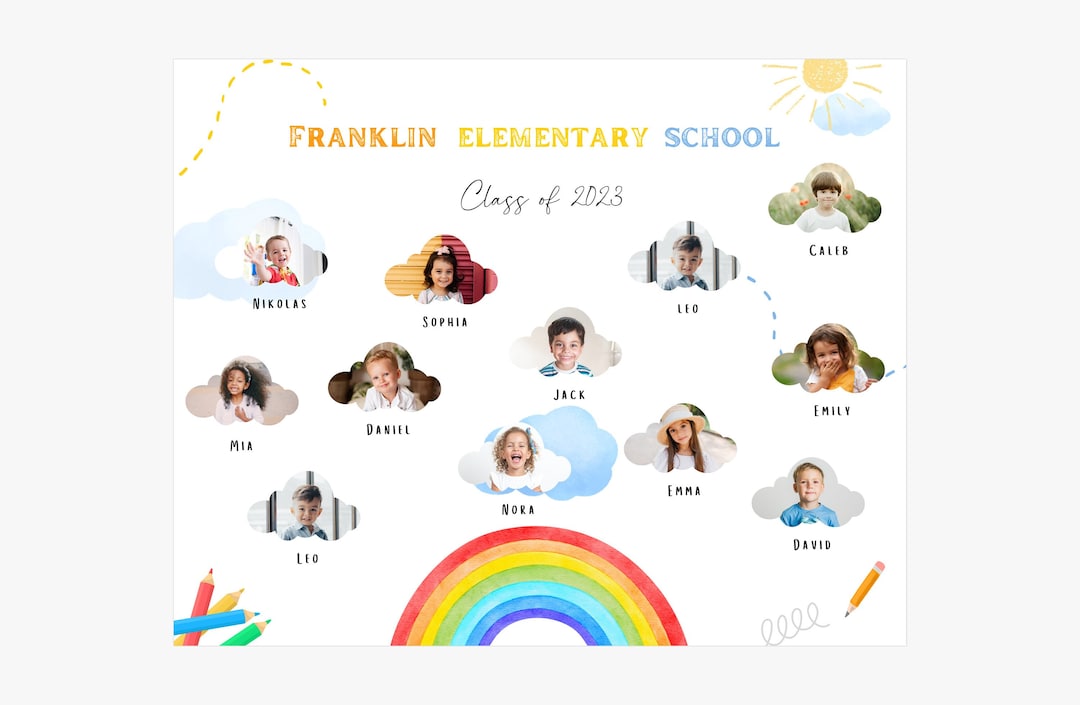 School Template Edit in Canva, School Class Photo, School Photo, 1st ...