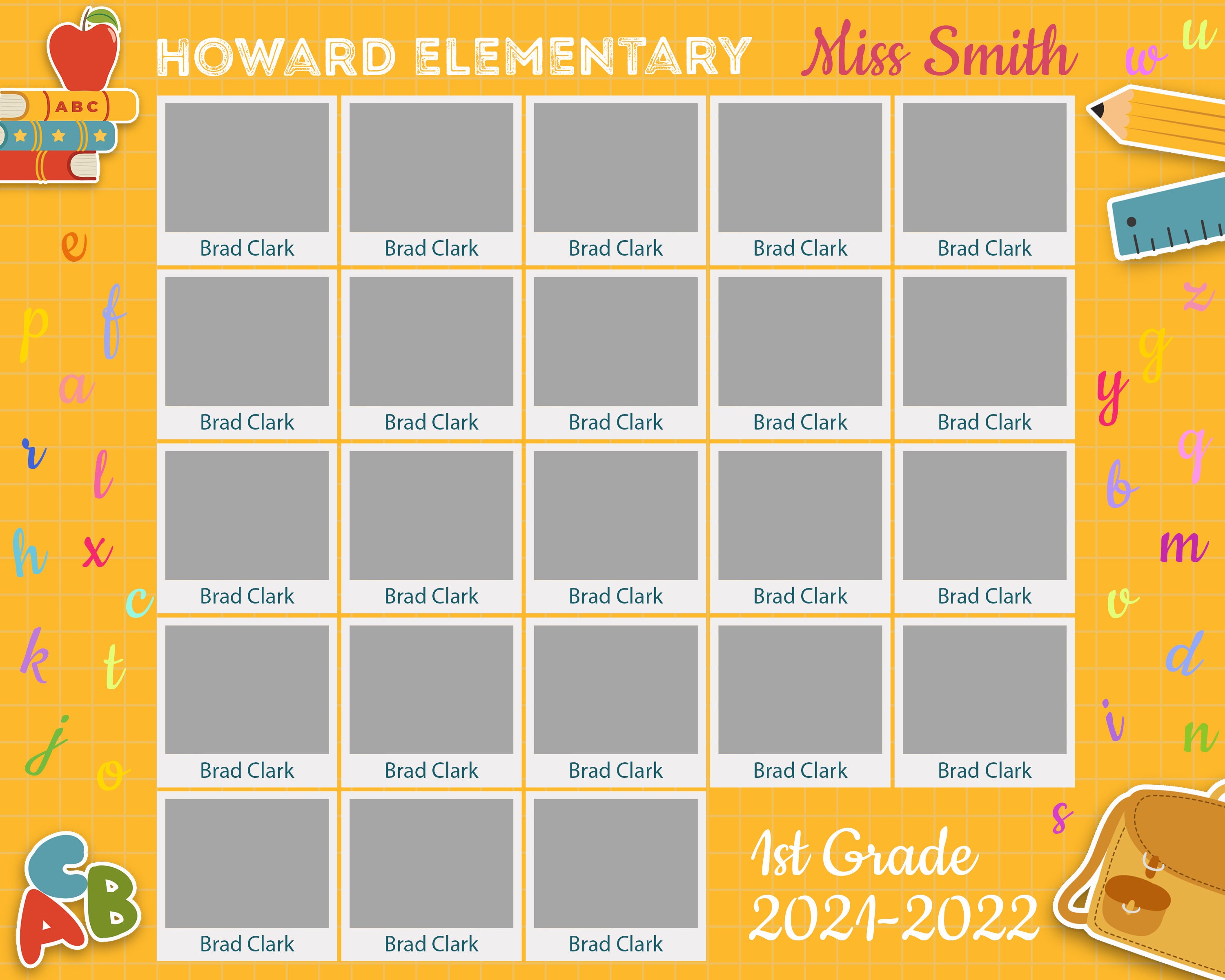Instant Download Template School Class Photo, School Photo, School ...