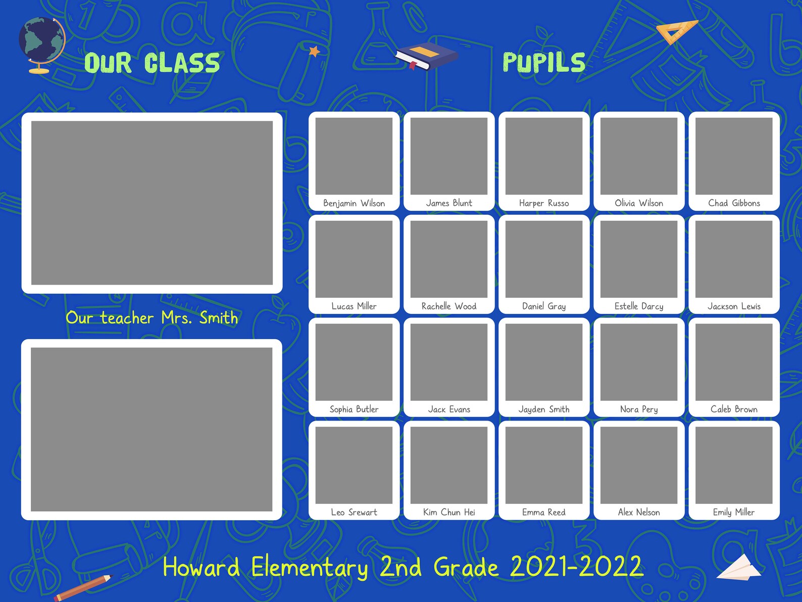 Instant Download Template School Class Photo, School Photo, School ...