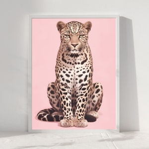 Leopard Art Print, Pink Wall Art, Leopard Print, Art Print - Etsy