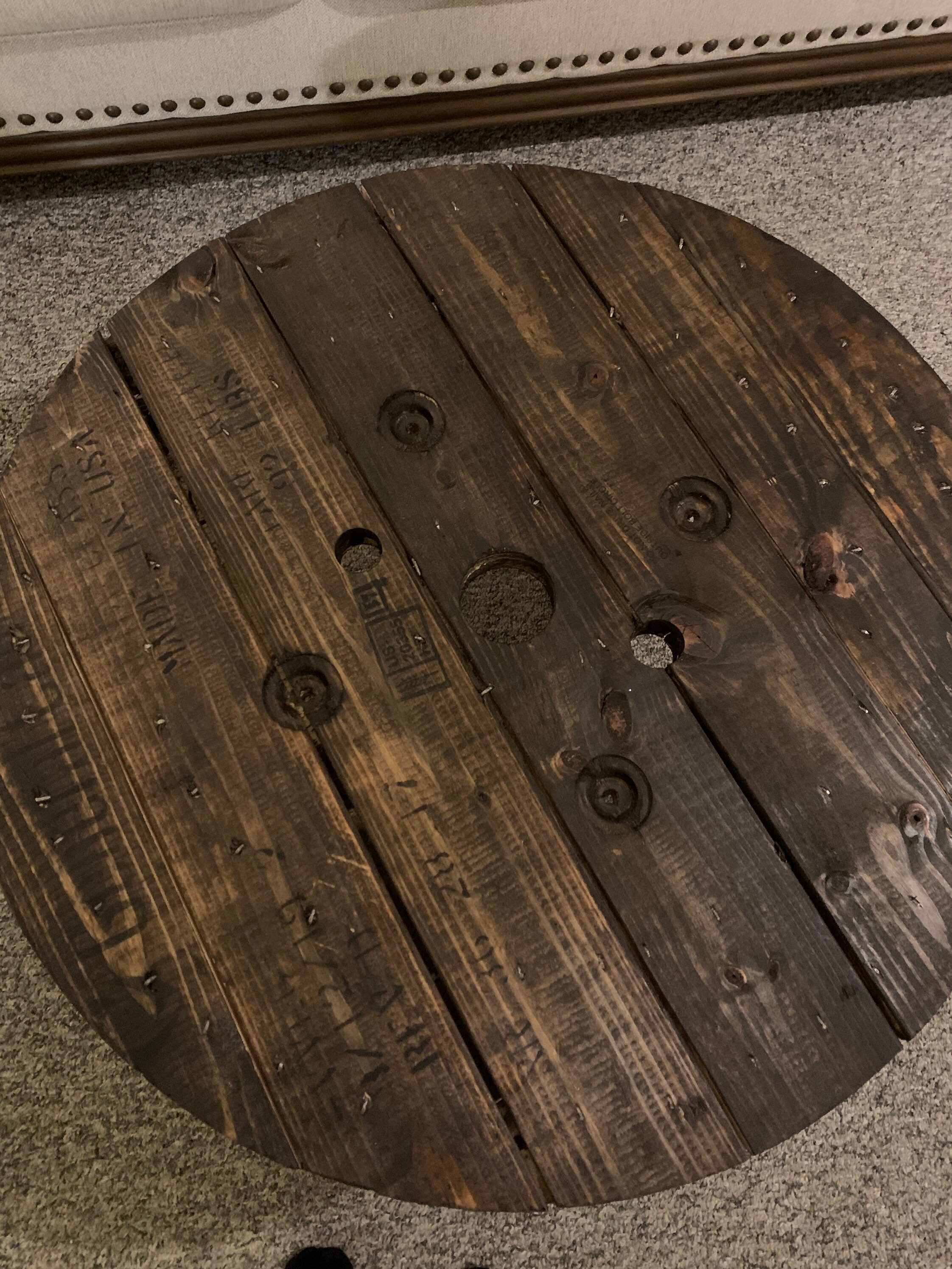 Custom Wooden Spool Table - Etsy