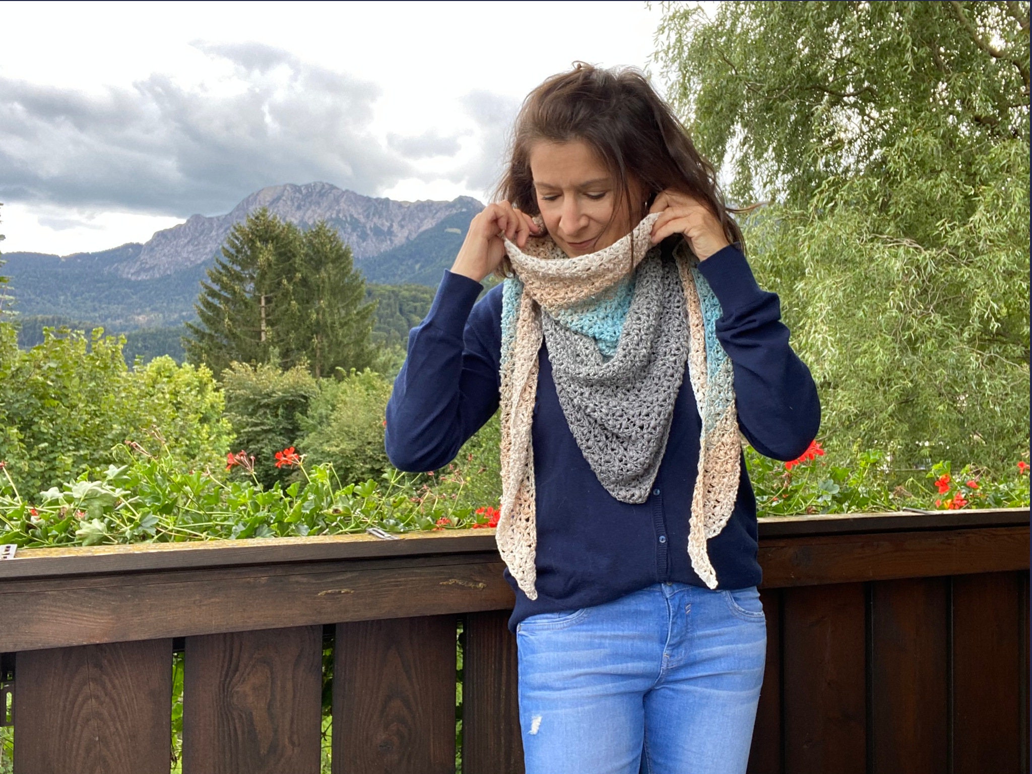 CROCHET PATTERN "bella" - Crocheted Shawl - Triangular Shawl - Stole ...